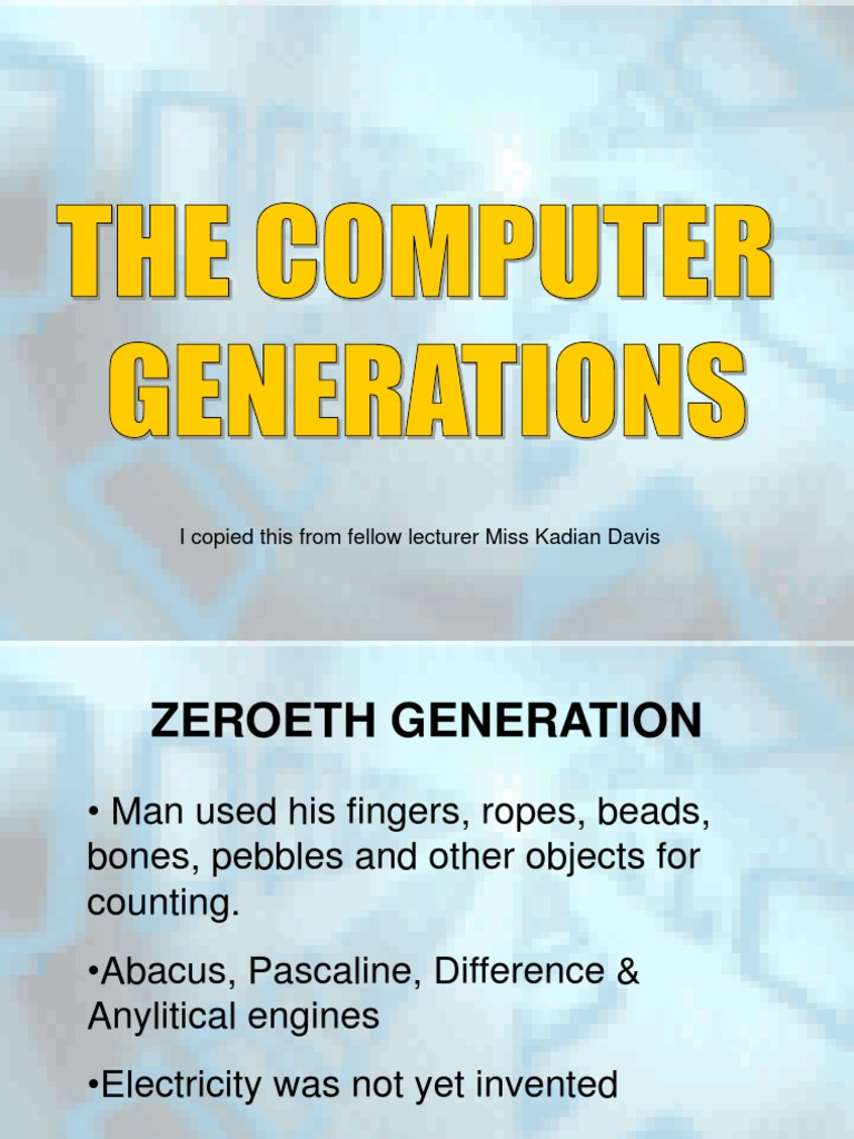The Generation of Computers | PDF | Microprocessor | Integrated Circuit