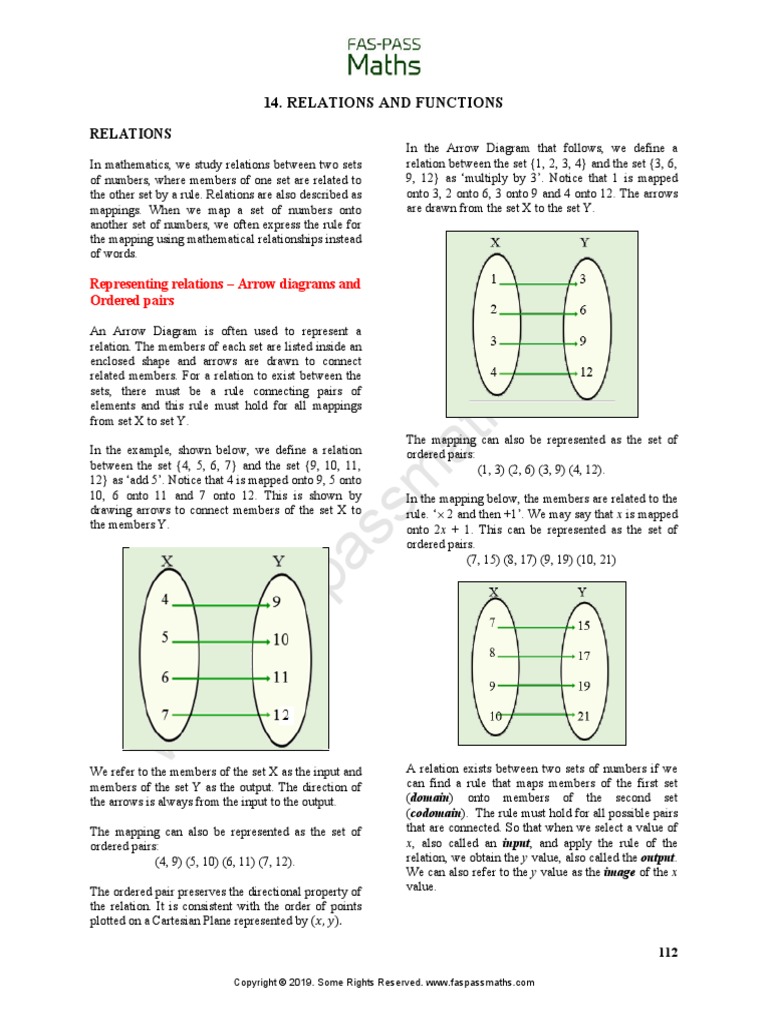 14.relations, Functions and Graphs | PDF | Function (Mathematics ...