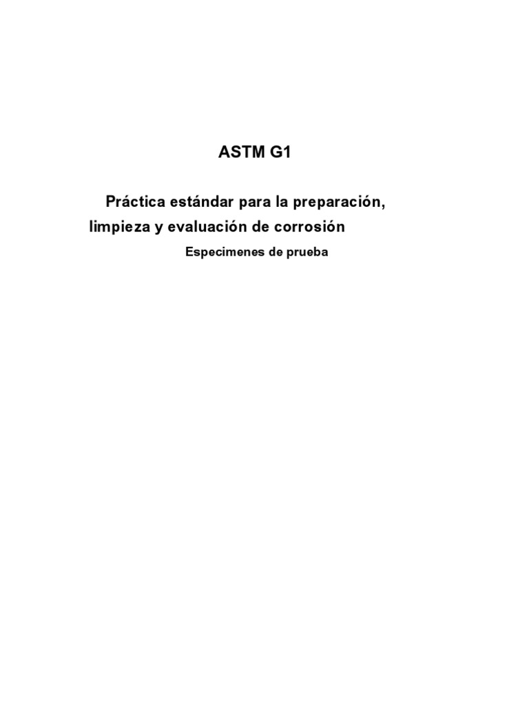 ASTM G1 Standard Practice - En.es PDF | PDF