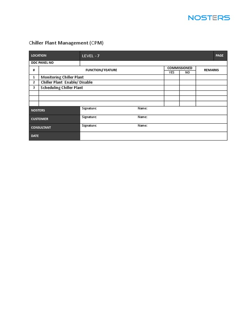 Chiller Plant Management (CPM) : Level - 7 | PDF