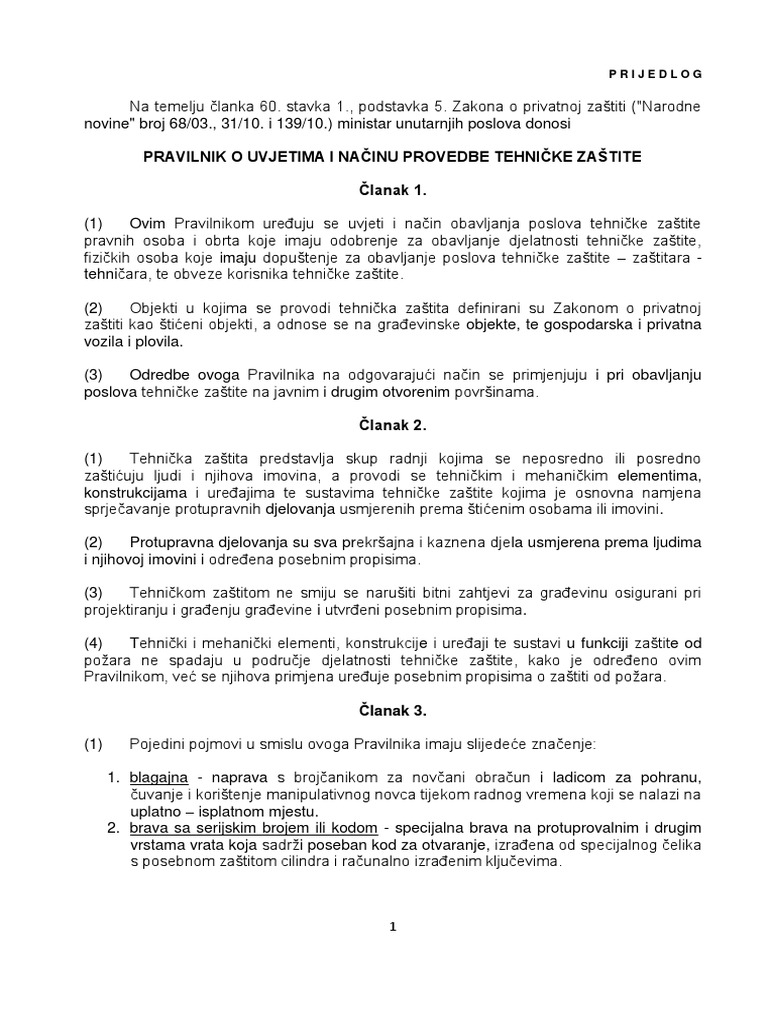 Pravilnik o Teh Zastiti PDF | PDF