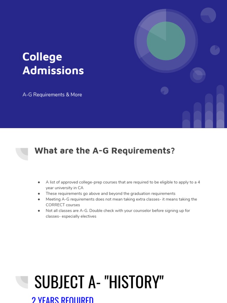 College Admissions A-G Requirements | PDF | Advanced Placement ...
