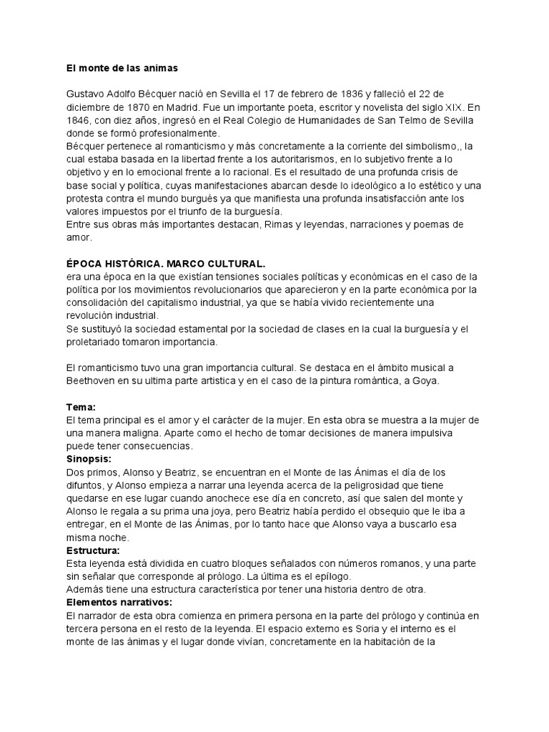 El Monte de Las Animas | PDF | Romanticismo