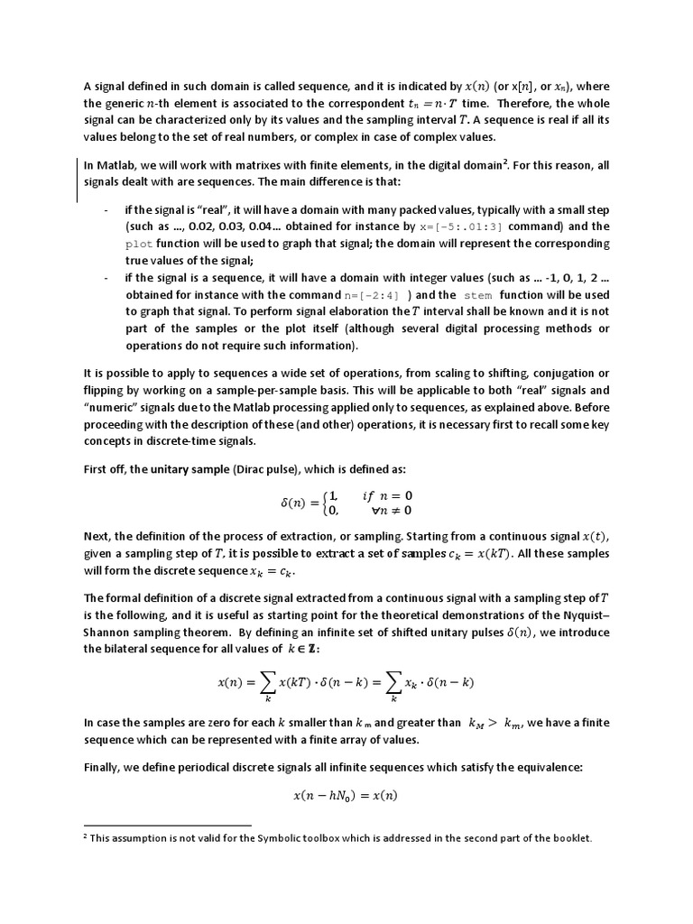 Sampling And Representation Of Discrete Time Signals Pdf Sampling Signal Processing