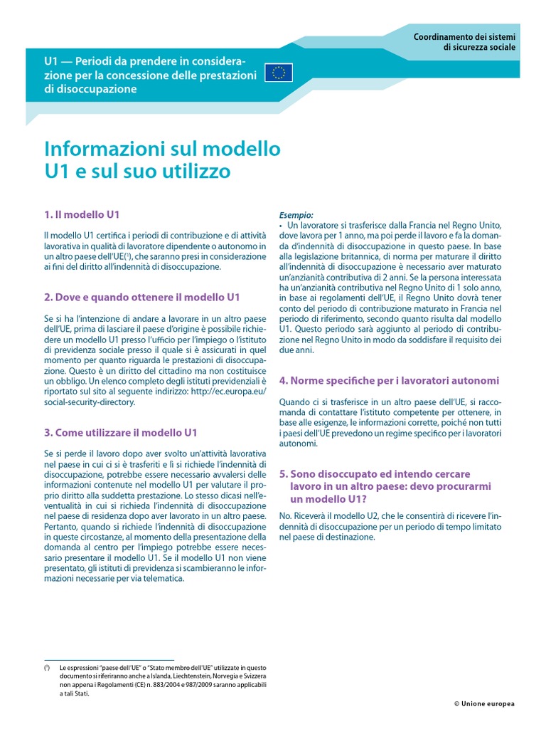 Modello U1 | PDF