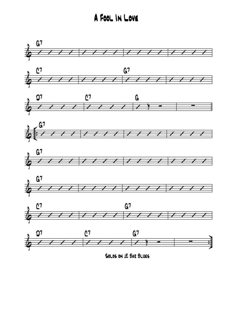A Fool In Love Chord Progression | PDF