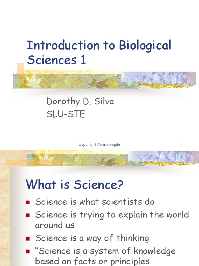 1 Introduction To Biology | PDF | Organisms | Science