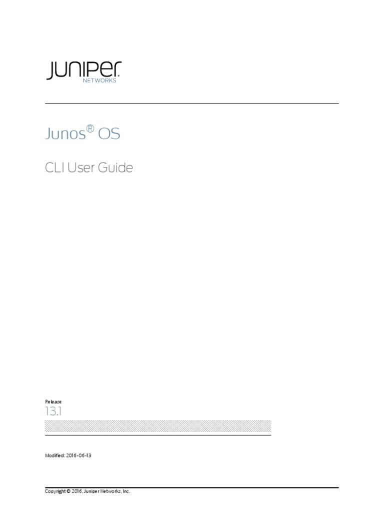 Junos Cli PDF | PDF | Command Line Interface | System Software