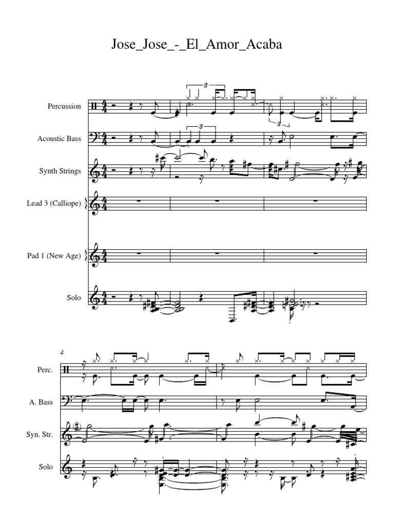 Jose Jose - El Amor Acaba | PDF | Jazz | Music Theory