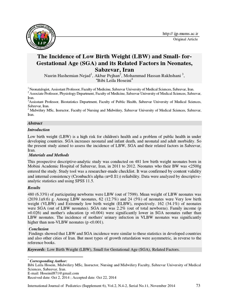 BBLR | PDF | Low Birth Weight | Preterm Birth