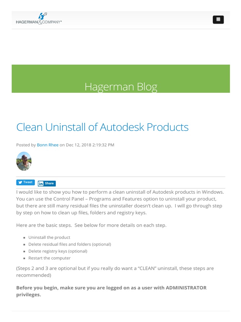 Autodesk PS - Clean Uninstall PDF | PDF | Windows Registry | Auto Cad