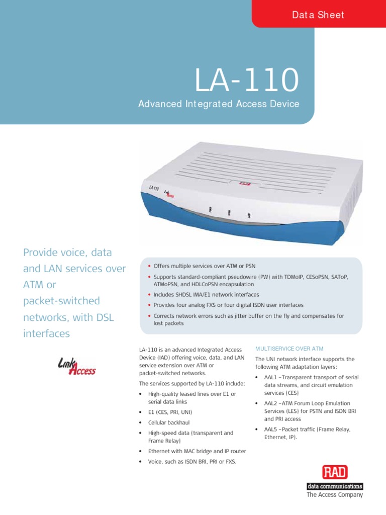 Advanced Integrated Access Device | PDF | Asynchronous Transfer Mode ...