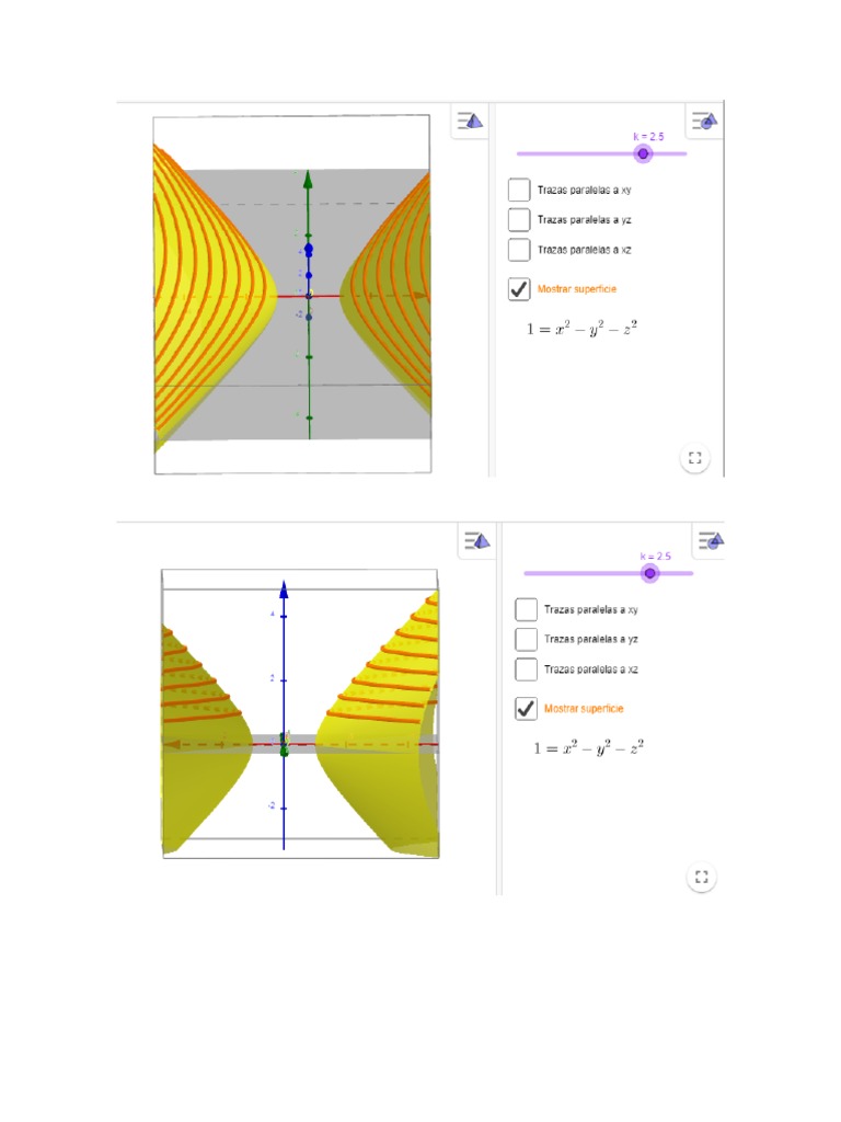 Graficas Hiperboloide de 2 Hojas | PDF