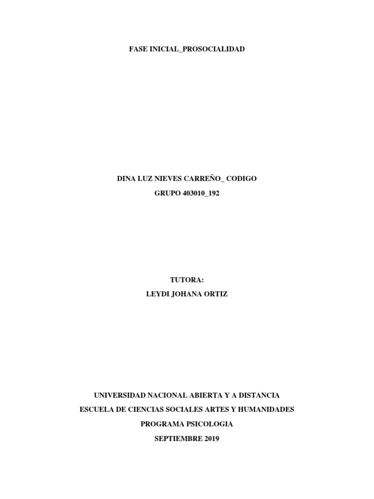 Qué Entiende Por Prosocialidad | PDF | Comportamiento | Sicología
