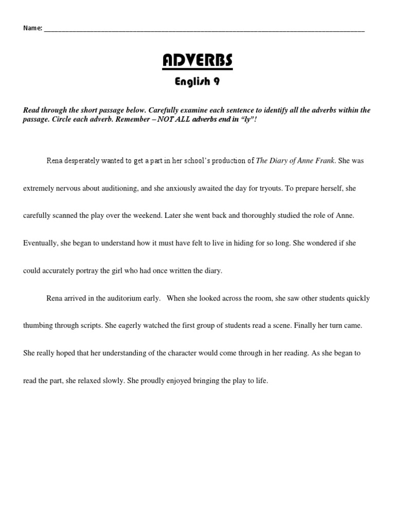 Adverbs | PDF | Adverb