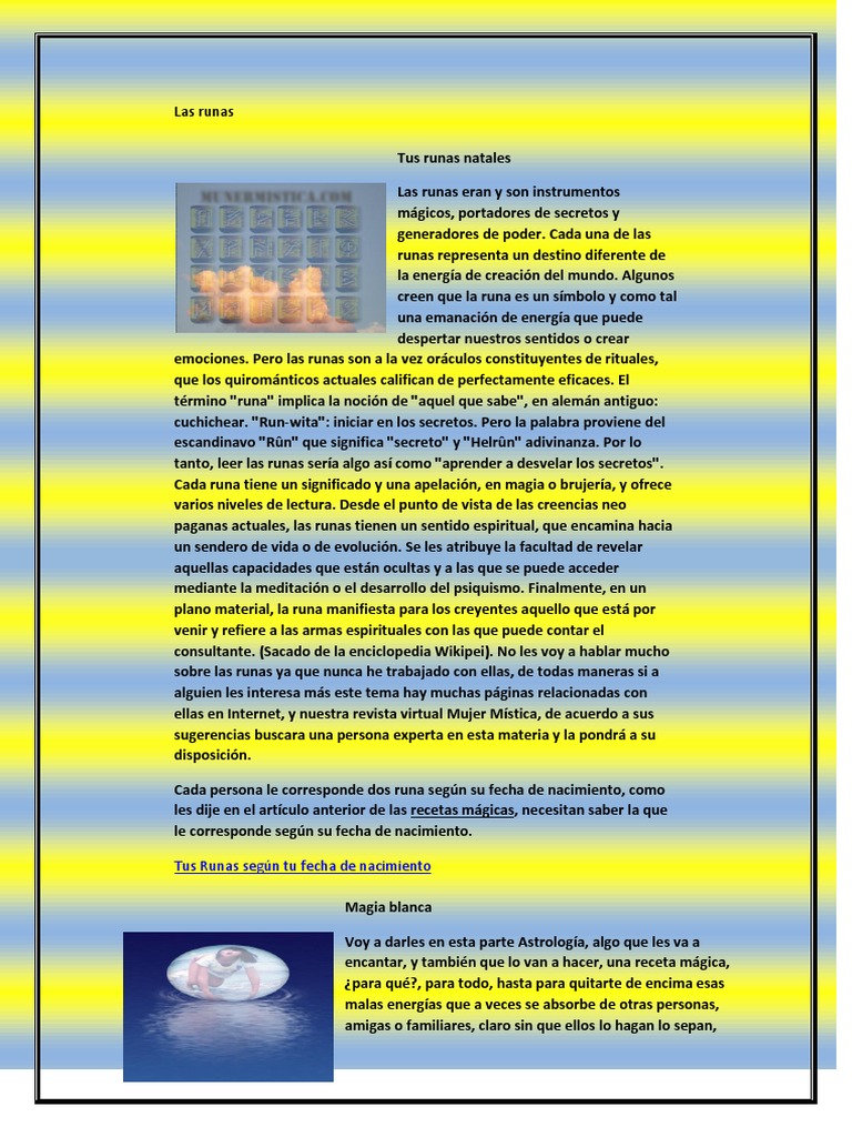 Runas Vikingas según tu Cumpleaños | PDF | Religión y creencia