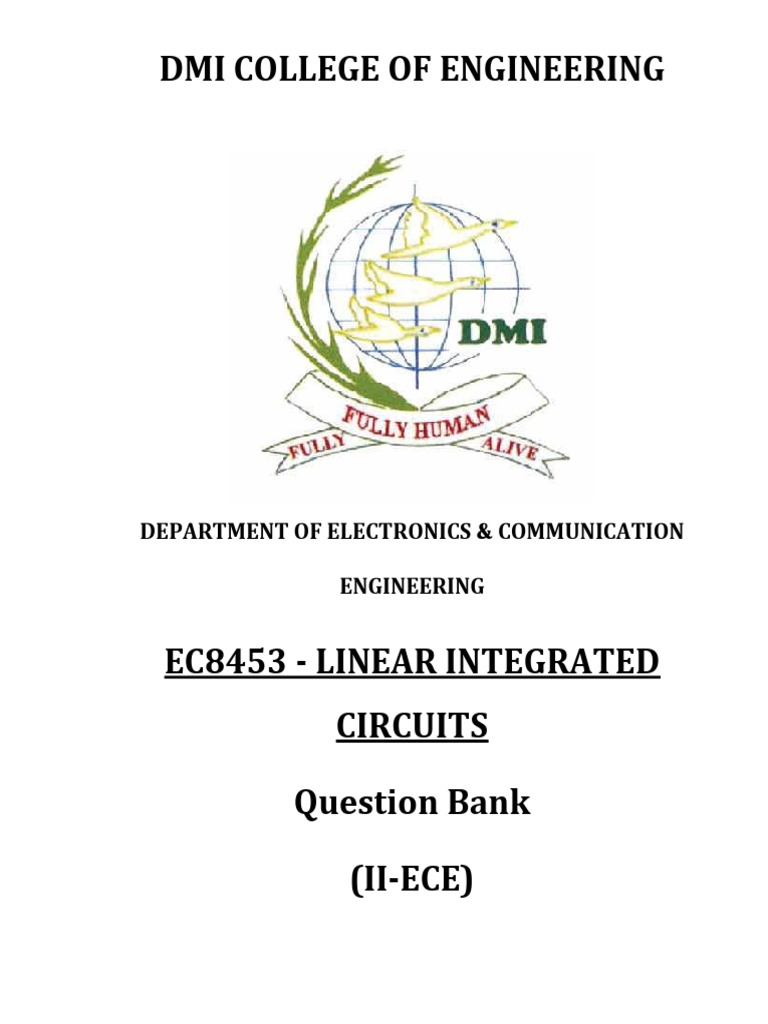Linear Integrated Circuits | PDF | Operational Amplifier | Amplifier