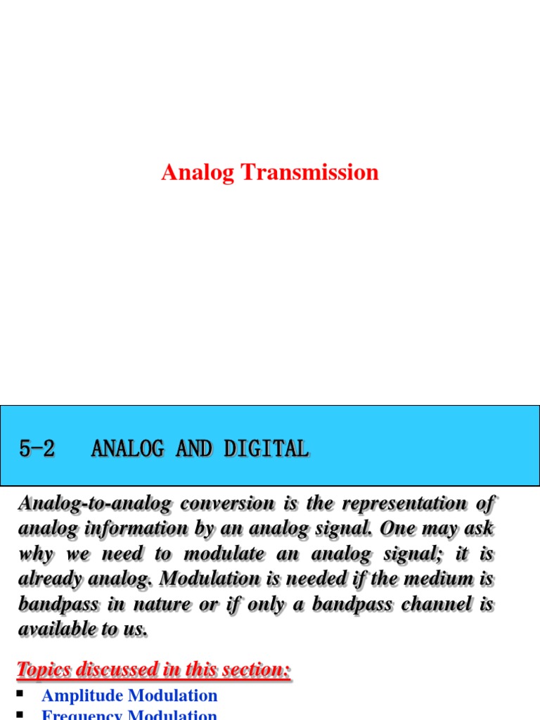 Analog To Analog | PDF