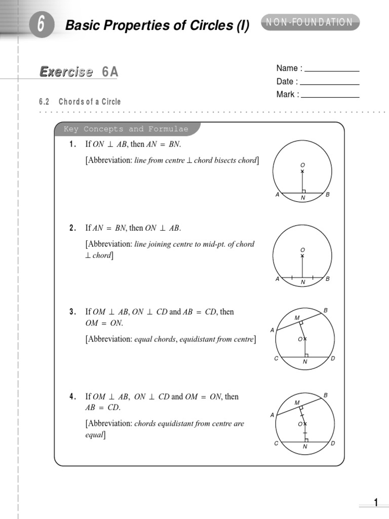 Properties of Circles and Angles | PDF | Circle | Angle