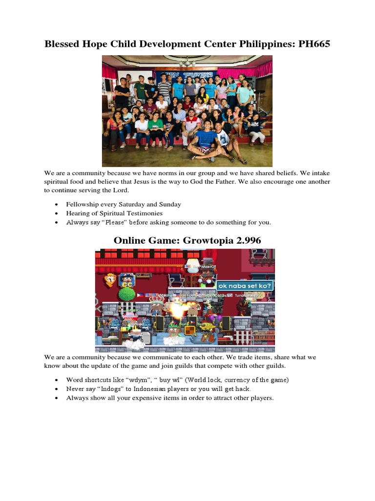 Blessed Hope Child Development Center Philippines: PH665 | PDF