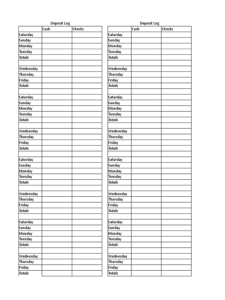 Deposit Log | PDF | Sports