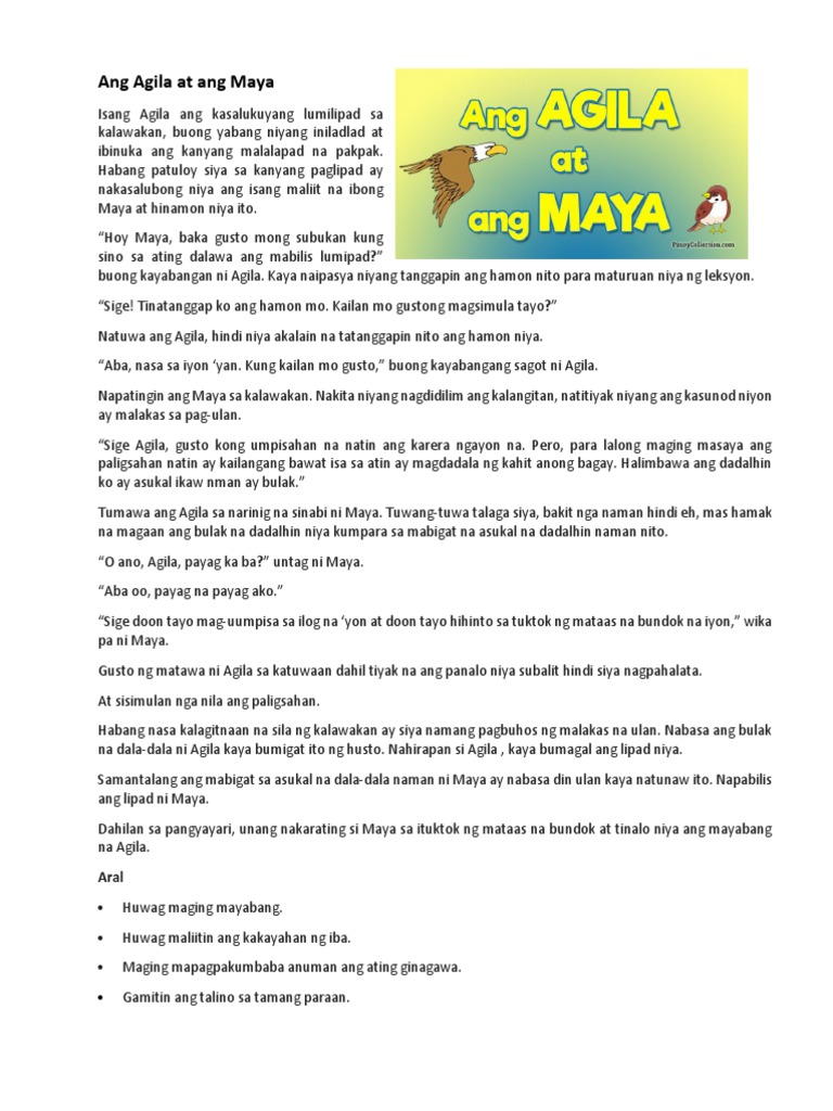Ang Agila at Ang Maya | PDF