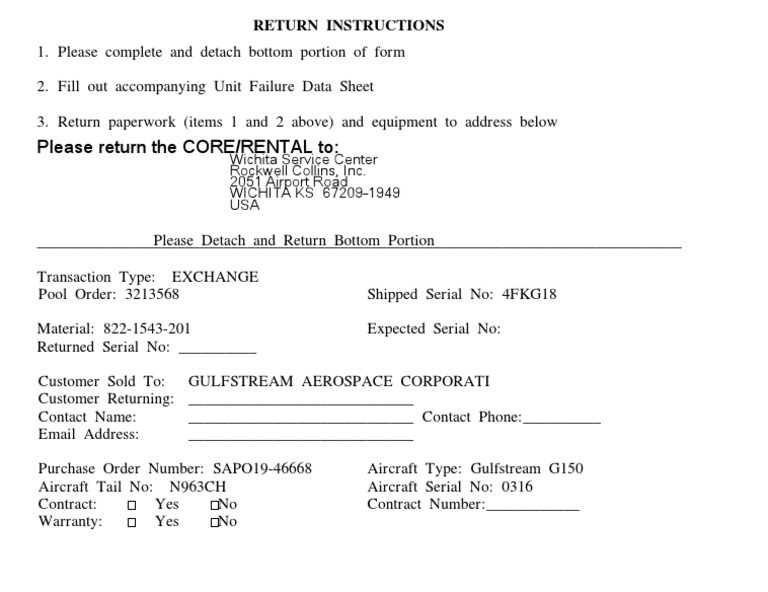 Return Instructions | PDF