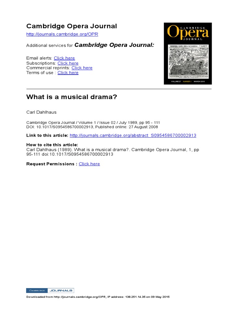 Cambridge Opera Journal | PDF | Il Trovatore | Richard Wagner