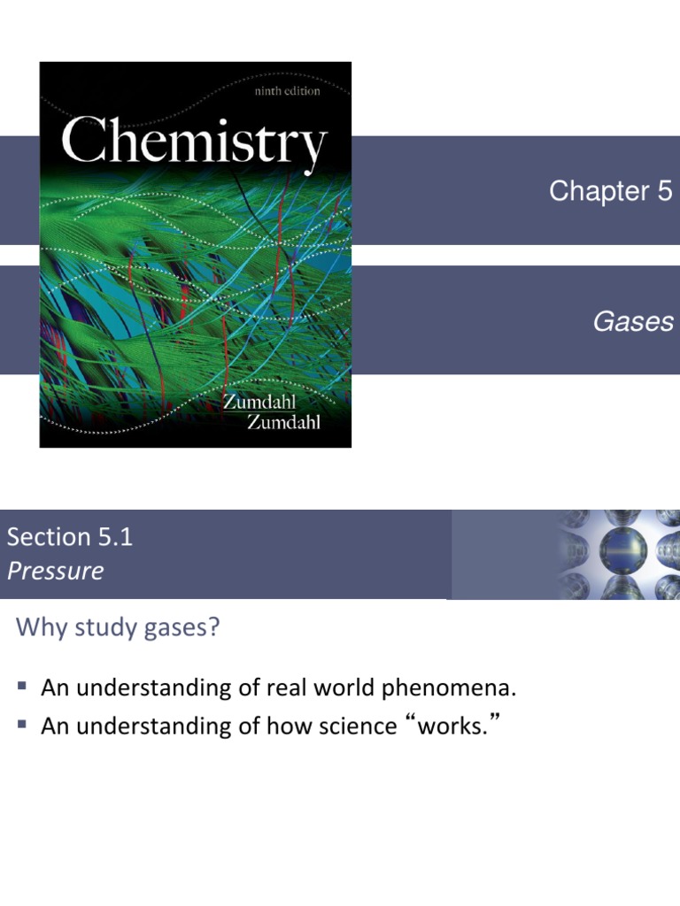 Chapter 5 - Gases | PDF | Gases | Pressure