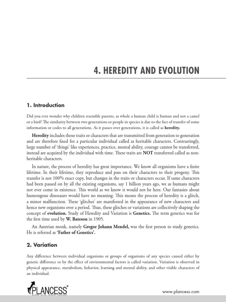 Heredity and Evolution Explained | PDF | Dominance (Genetics) | Sex