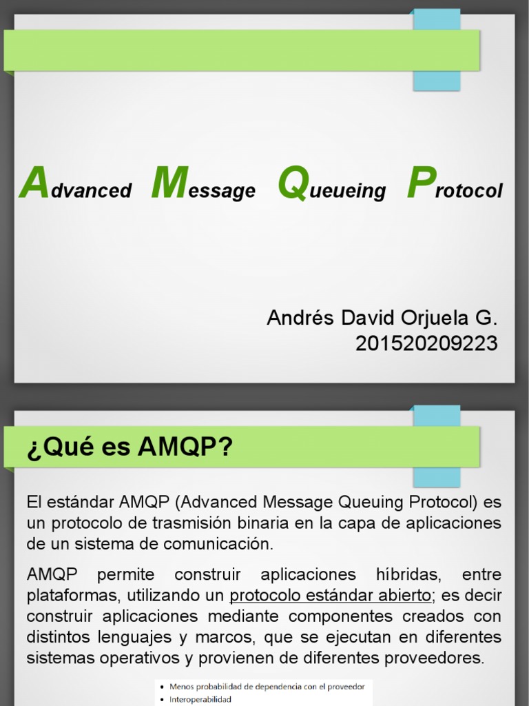 Protocolo AMQP | PDF | Protocolos de internet | Informática