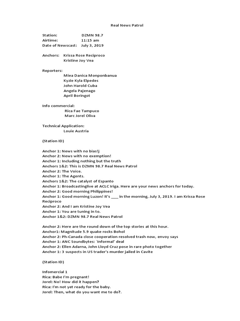 Broadcasting Script | PDF | Earthquakes