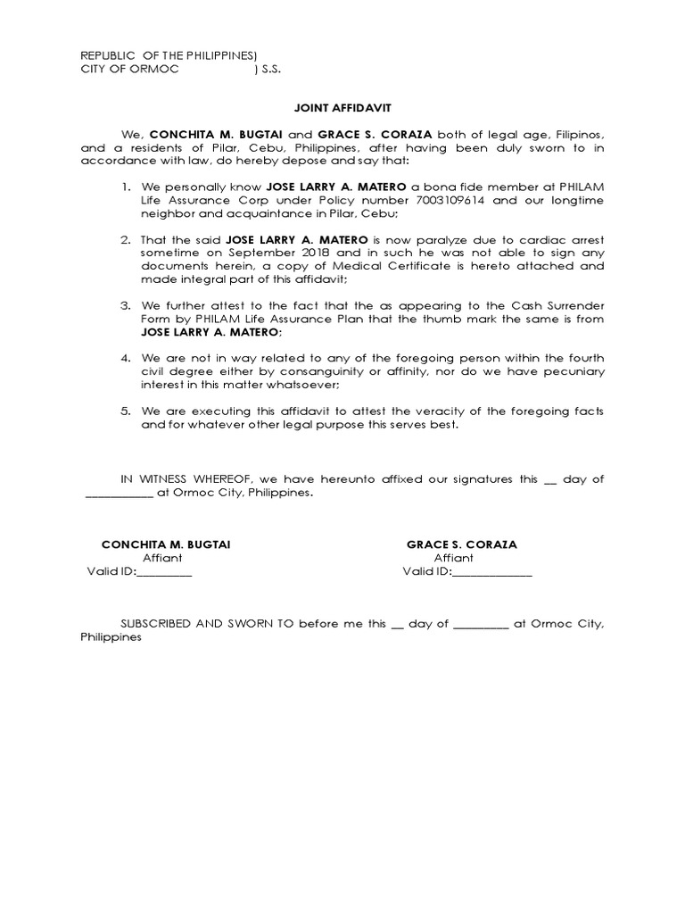 Affidavit Thumbmark | PDF