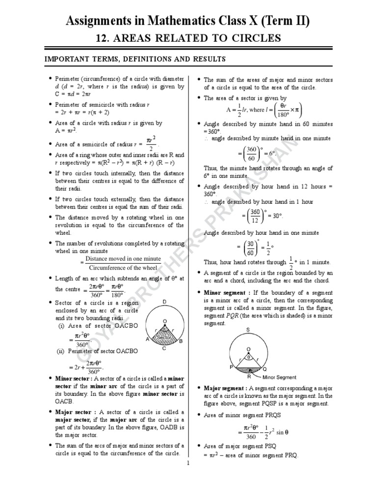 Ars. Related To Circles | PDF | Area | Circle
