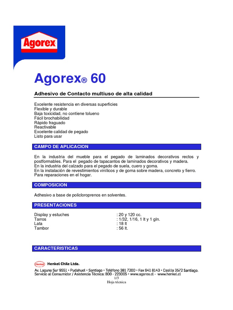 Agorex 60 HDSM | PDF | Materiales | Química