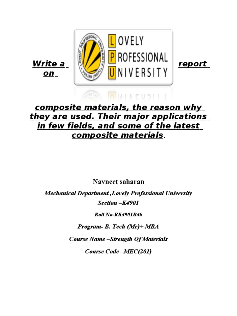 Composite Materials Overview | PDF | Composite Material | Epoxy