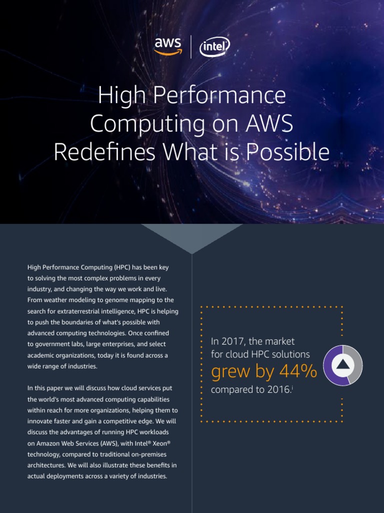 Intro To HPC On AWS | PDF | Supercomputer | Cloud Computing