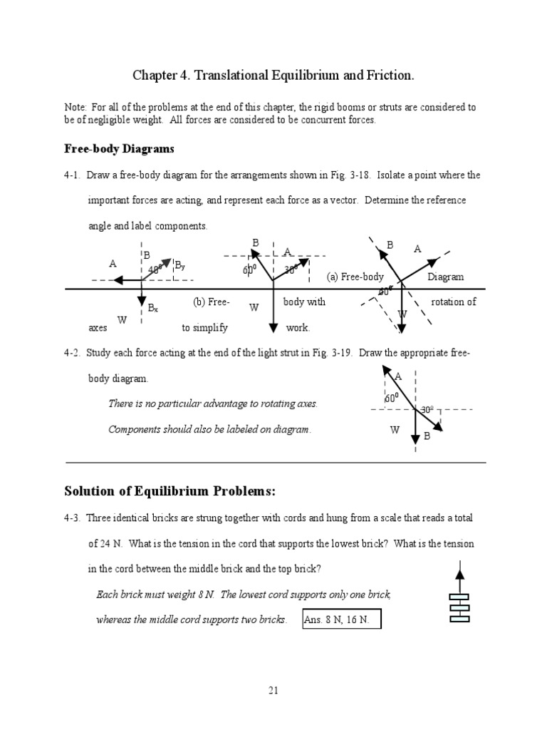 Translational Equilibrium and Forces | PDF | Friction | Force