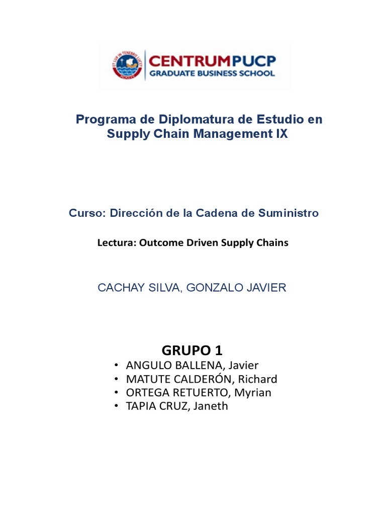 MesaR2 - Outcome Driven Supply Chains | PDF | Innovación | Sustentabilidad