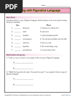 Figurative Language Practice Worksheet | PDF | Rhetorical Techniques ...