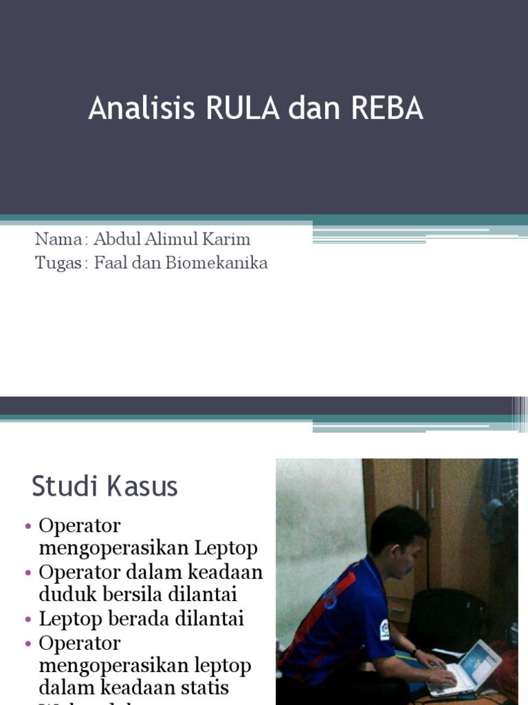 Analisis RULA & REBA: Ergonomi Operator Laptop | PDF