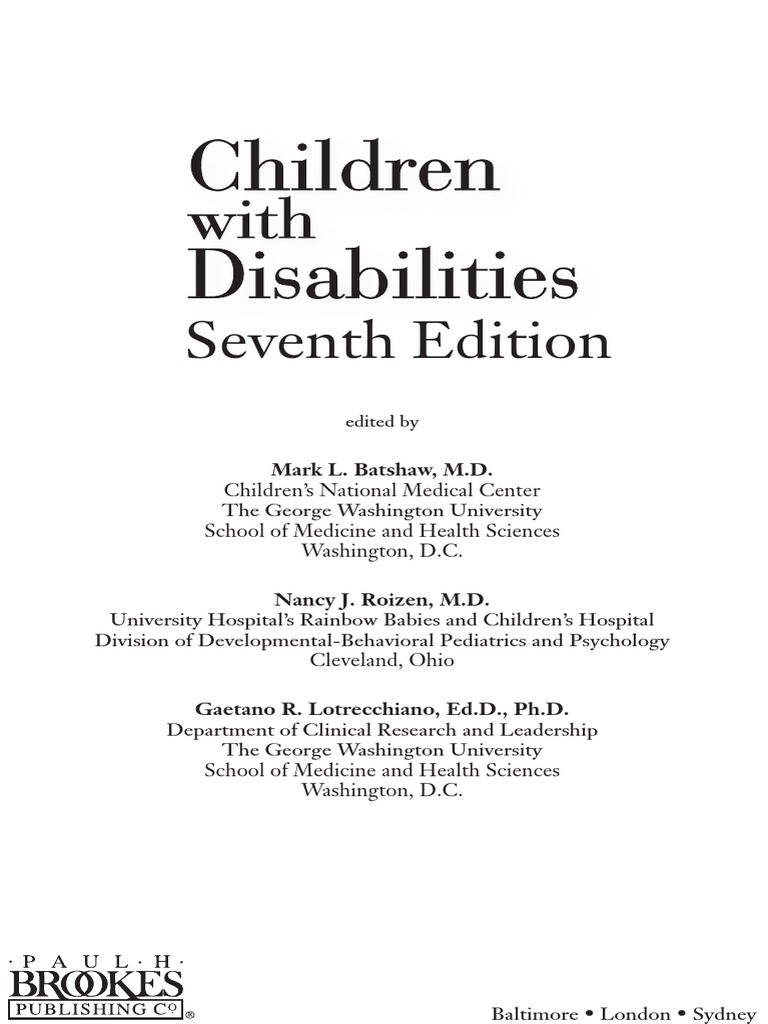 Children With Disabilities | PDF | Preterm Birth | Meiosis