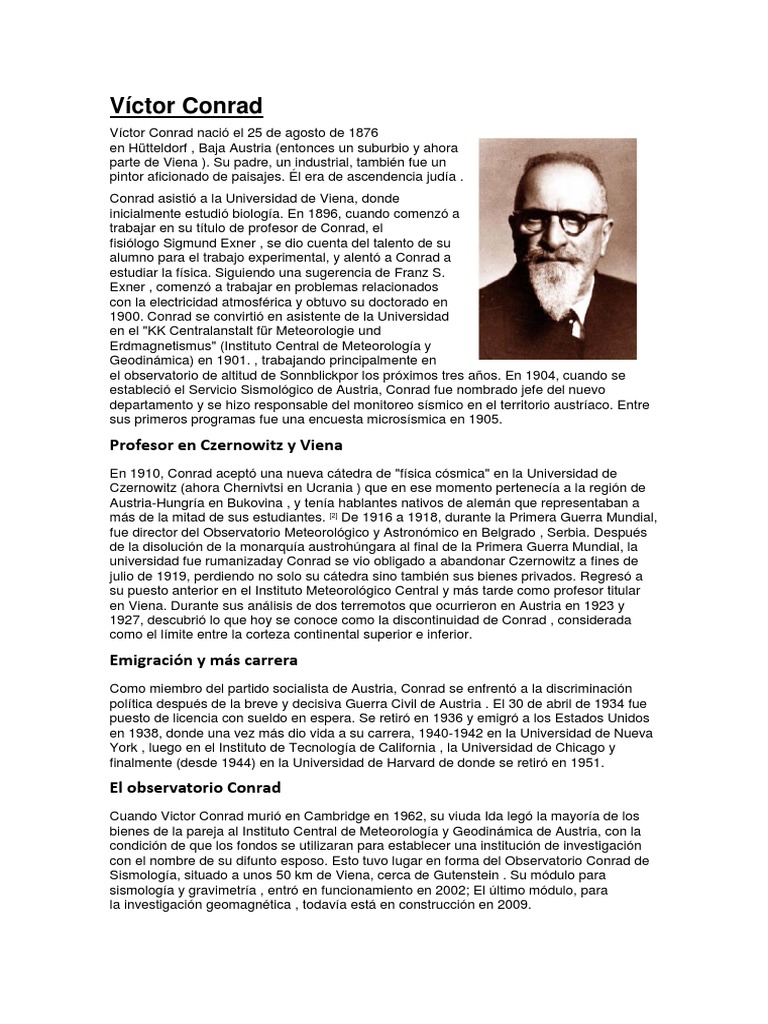 Biografía de Víctor Conrad y su legado | PDF | Alemania | Política mundial