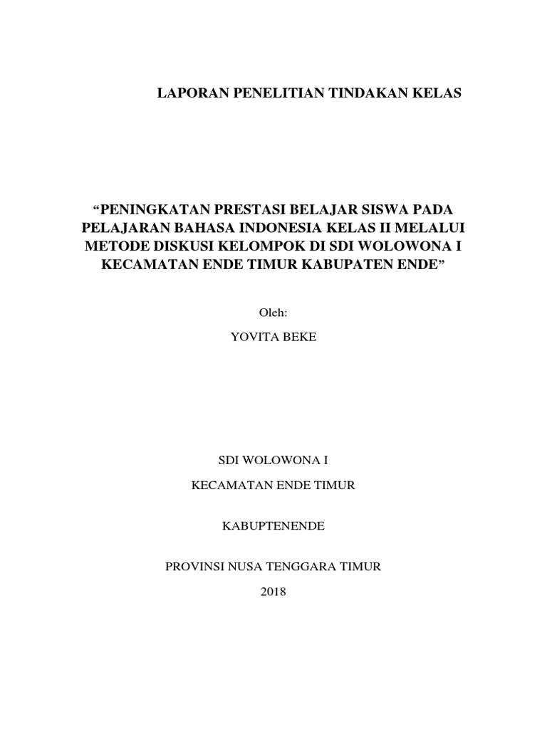 Contoh PTK | PDF