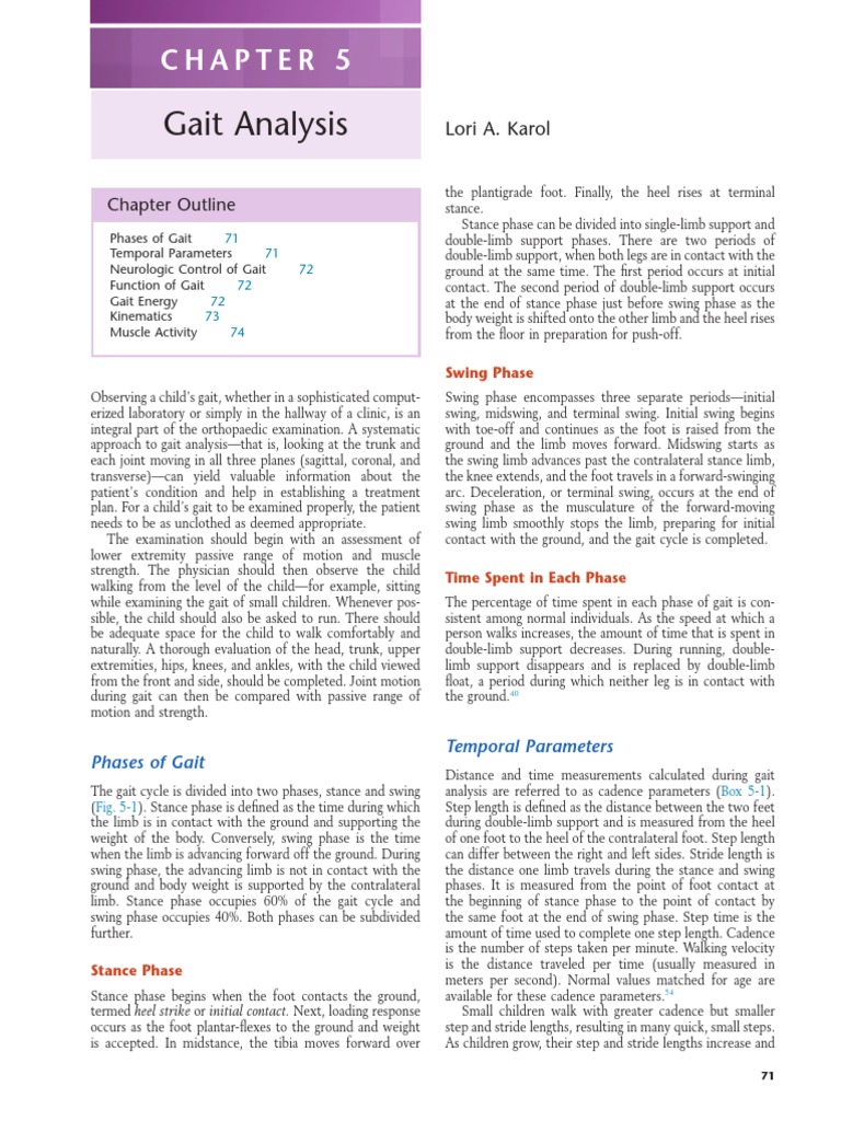 Gait Analysis: Chapter Outline | PDF | Anatomical Terms Of Motion | Foot