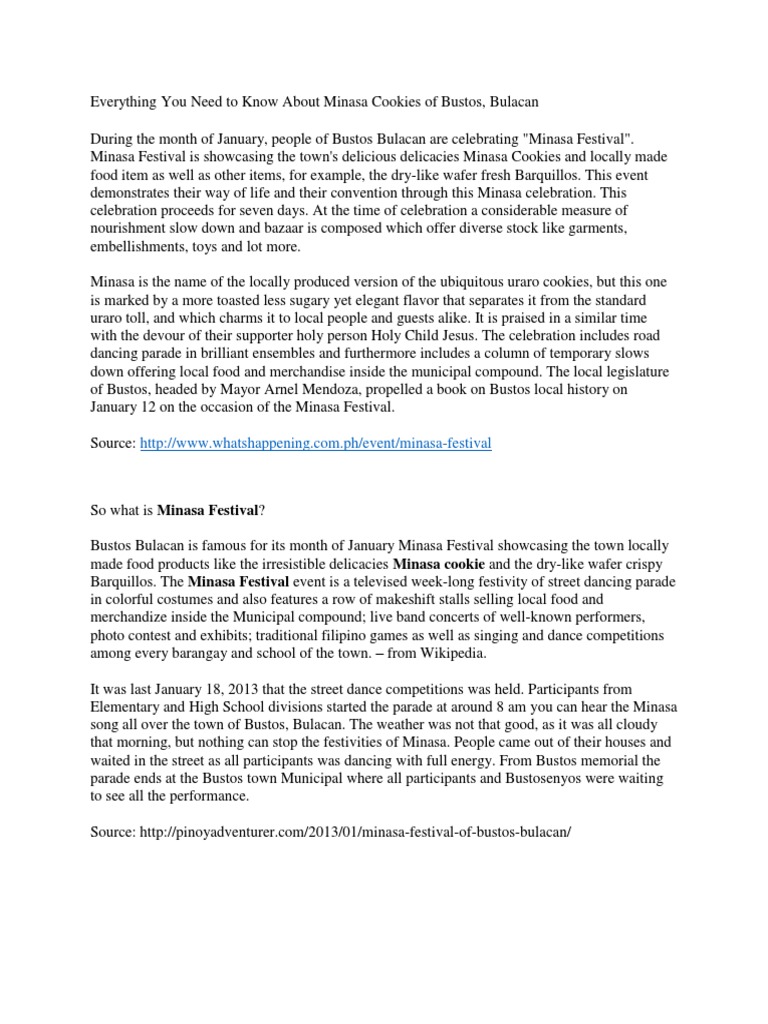 Minasa Cookies of Bustos, Bulacan | PDF | Foods