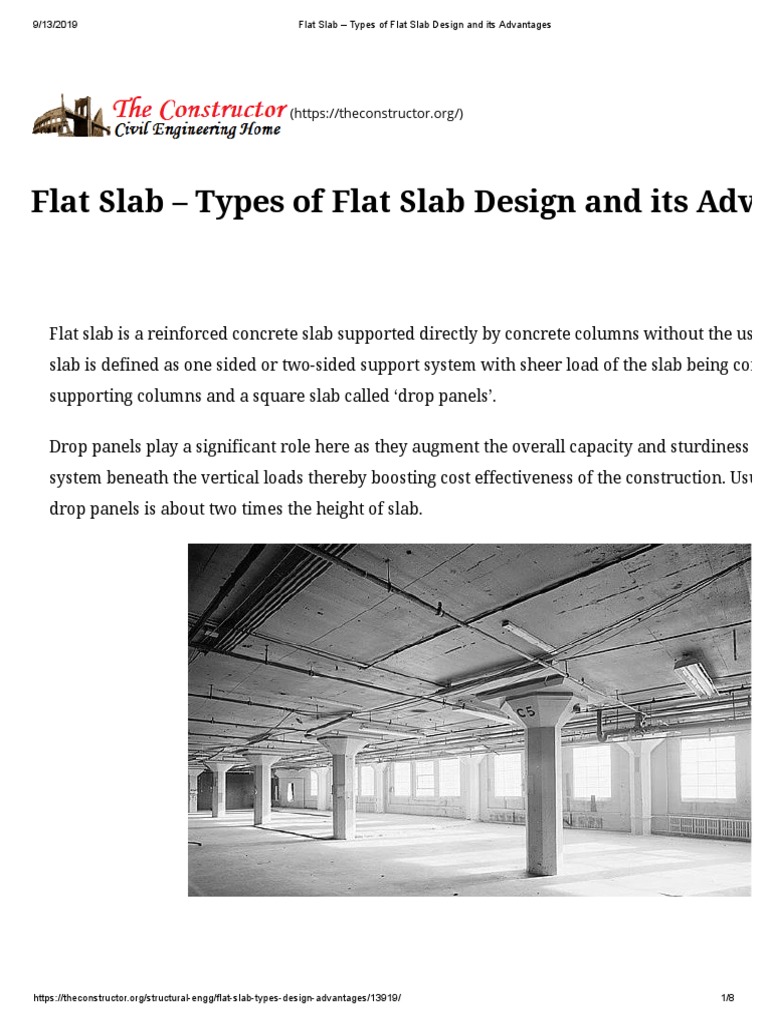 Flat Slab - Types of Flat Slab Design and Its Advantages | PDF | Column | Wall