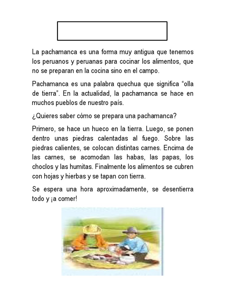 Lectura Pachamanca | PDF