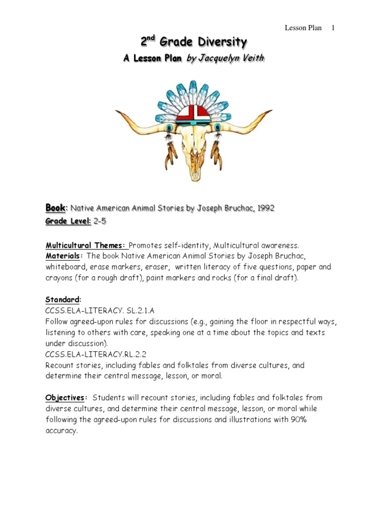 2nd Grade Native American Story Lesson | PDF | Lesson Plan | Teaching