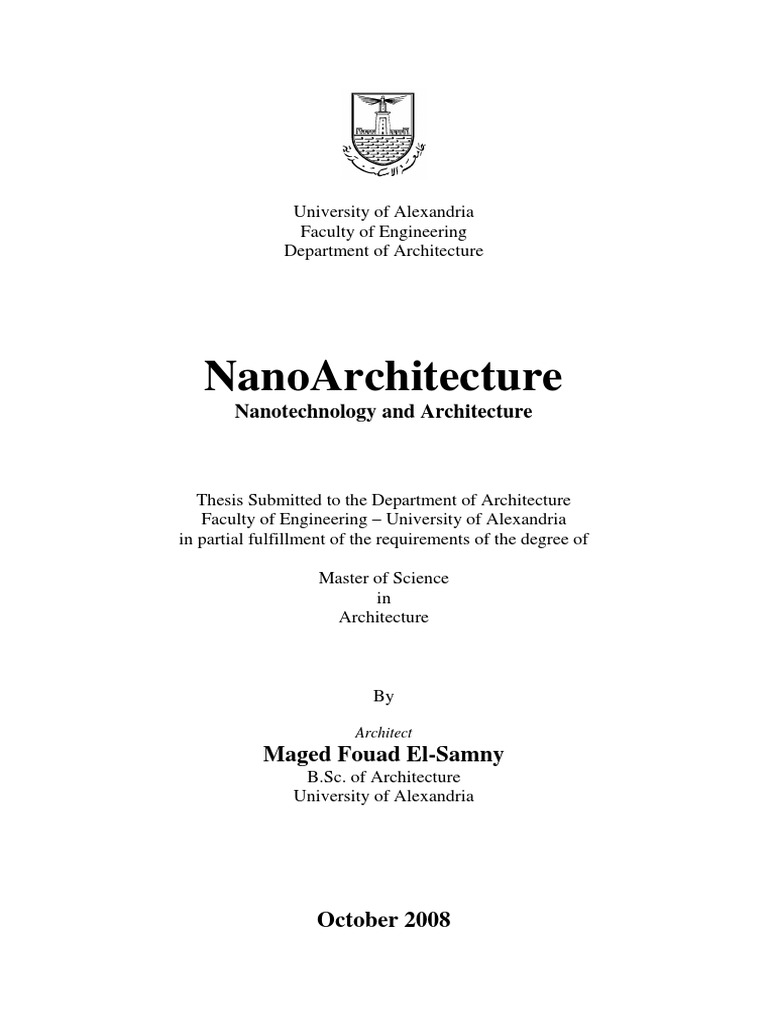 NanoArchitecture-Nanotechnology and Arch PDF | PDF | Nanotechnology ...